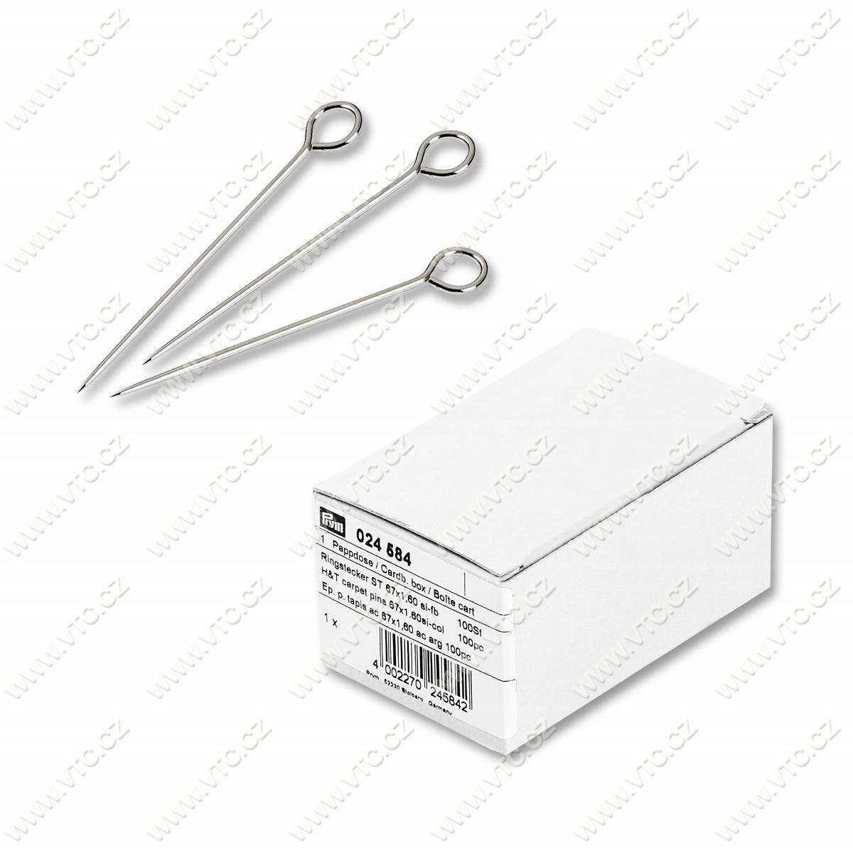 Carpet pins with eyelet 1,6x67 mm, 100pcs | VTC JSC