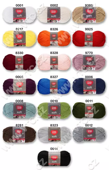Red Heart Yarn Color Chart